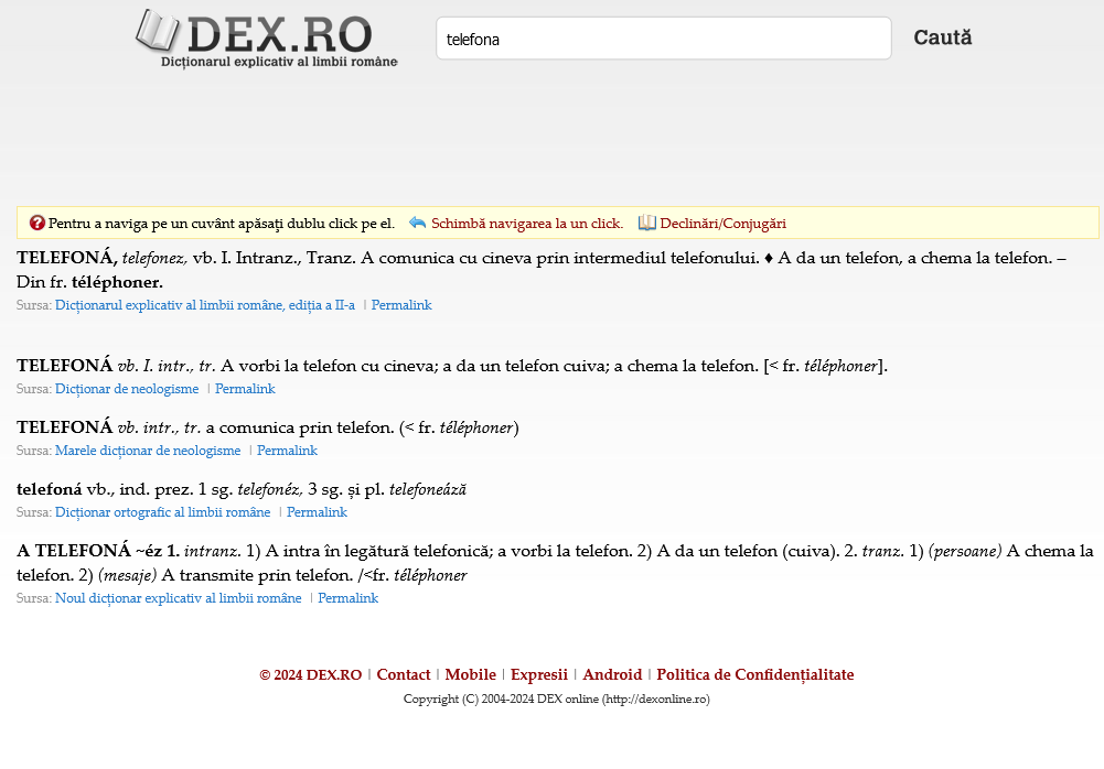 El Diccionario Explicativo De La Lengua Rumana - El "DEX"